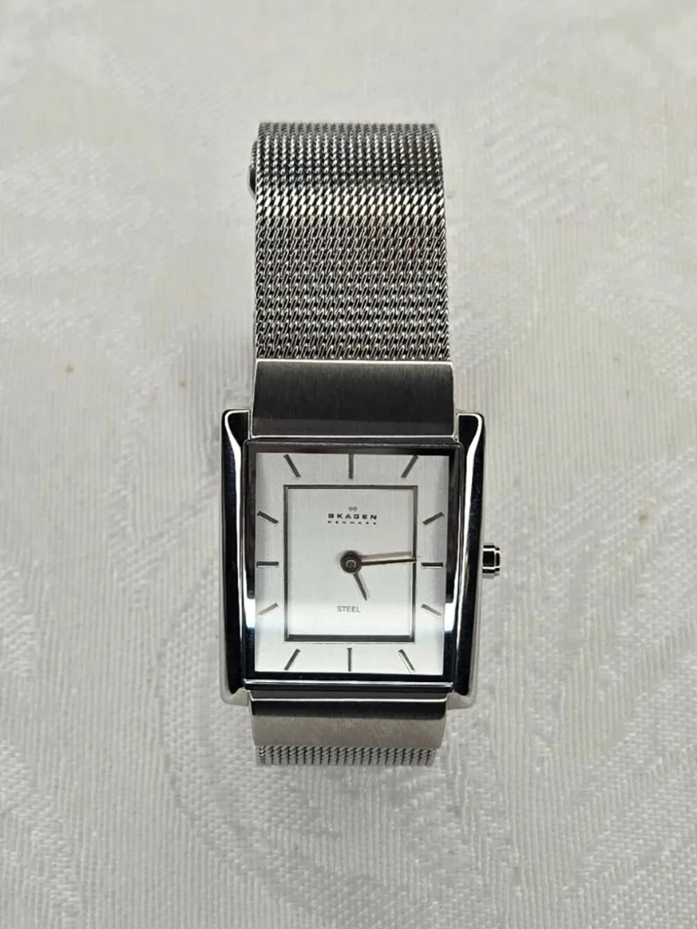 Skagen | Accessories | Skagen Denmark Rectangular Face Mesh Band Watch ...
